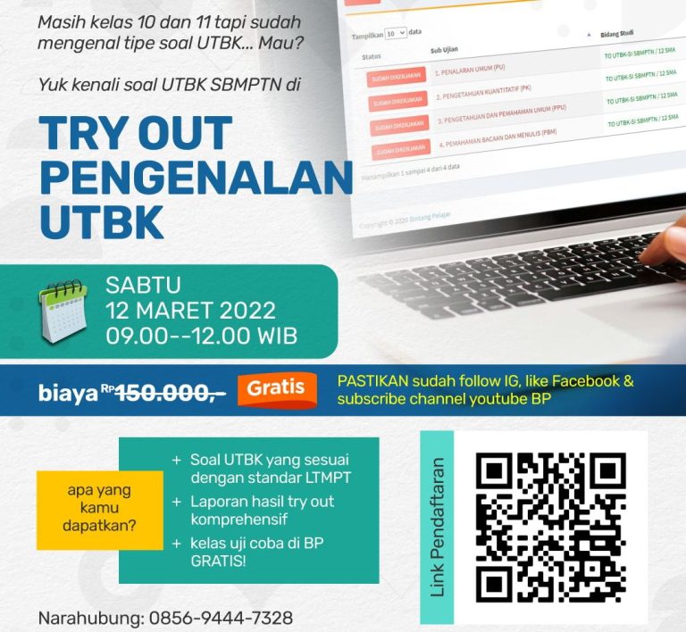 Event BP : Pengenalan Try Out UTBK Untuk Kelas 10 & 11 -DITUTUP - Bimbel Islami : Bintang Pelajar