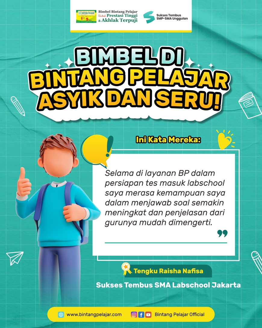 Bimbel SMP SMA Labschool - Bimbel Islami : Bintang Pelajar